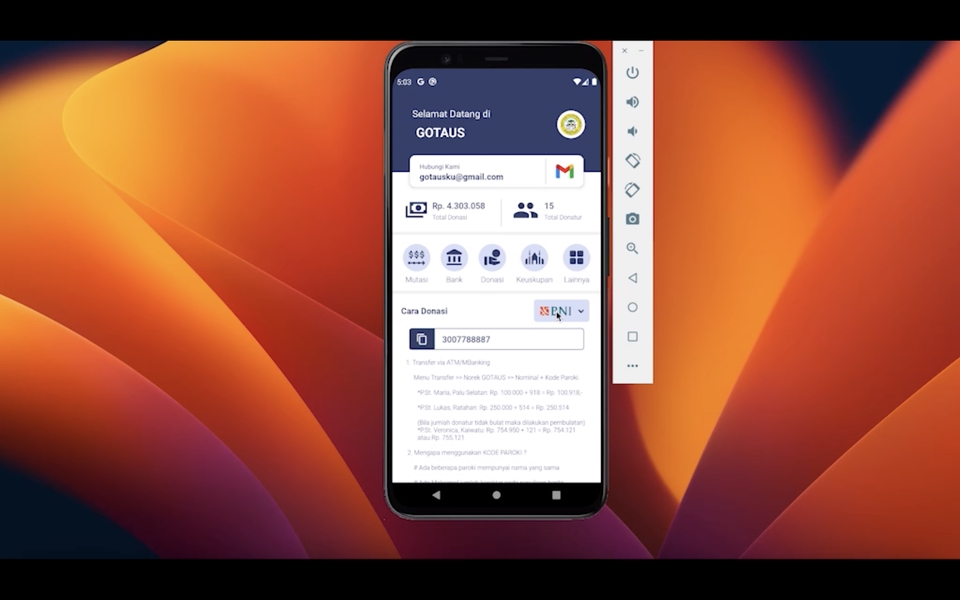 Mobile Application for Android and iOS