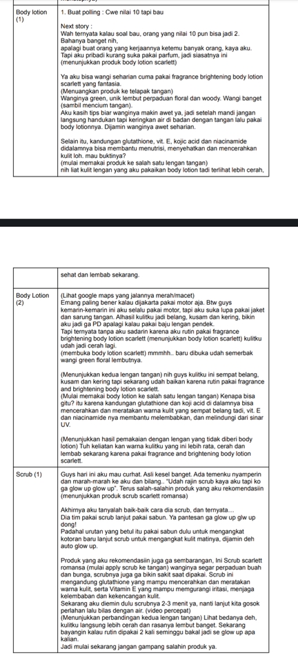 Script konten / content writer