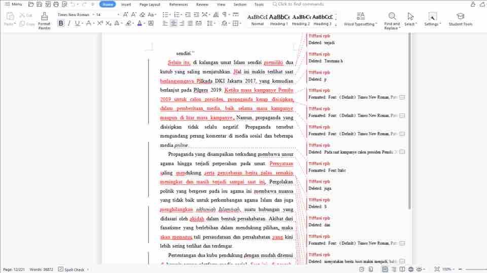 High quality proofreading & paraphrase ( INA - ENG )