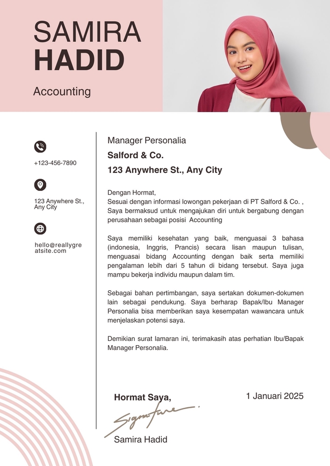 Jasa Pembuatan CV & Lamaran Kerja Profesional