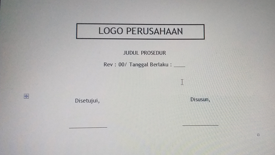 Konsultasi sampai pembuatan SOP (Standard Operating Procedure)