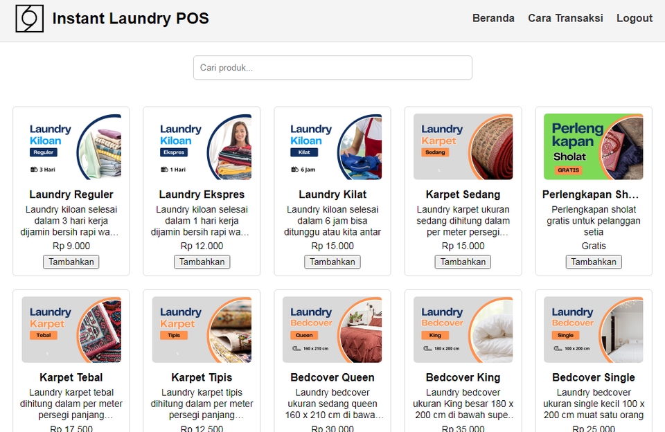 Instant POS Laundry Aplikasi Binatu