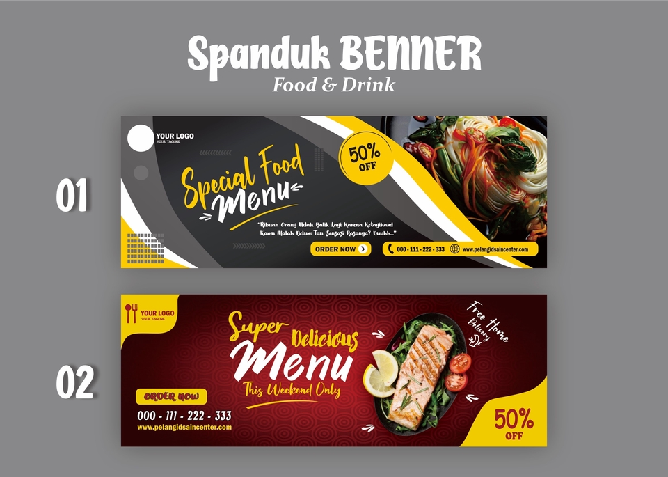 Desain Benner/Spanduk Modern dan Minimalis