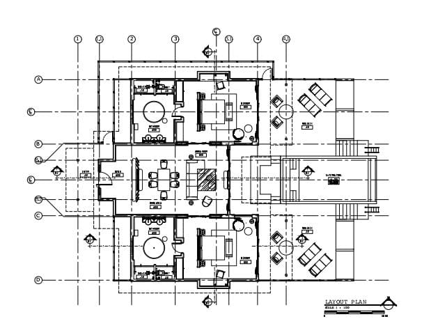 Gambar kerja arstitektur, interior, landscape (cad drawing)
