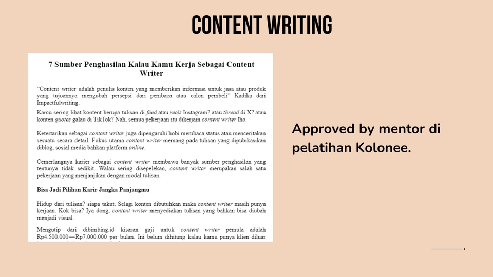 Jasa penulisan artikel, copywriting, script untuk sosial media dan website