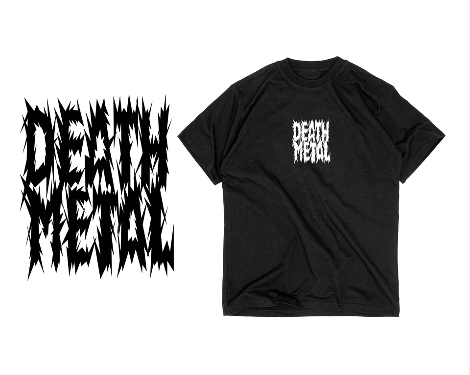Desain baju typography metal