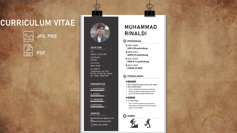 Desain CV (Curriculum Vitae) Atau Resume Menarik & Profesional