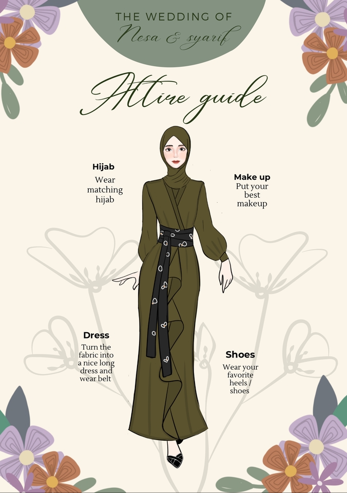 Design untuk guide attire wedding