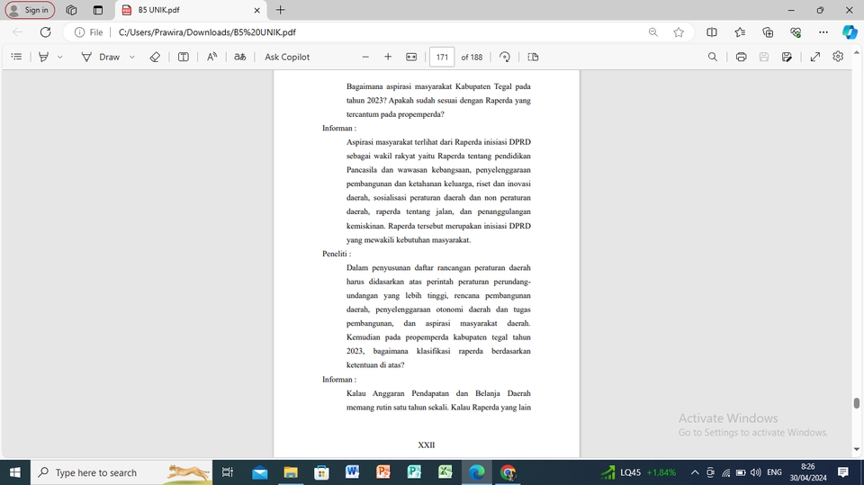 Transkrip wawancara, podcast, film, pidato, dll.