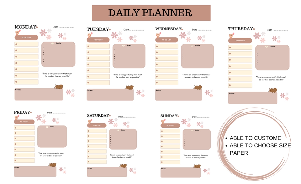 PLANNER AND JOURNAL DIGITAL PRINTABLE