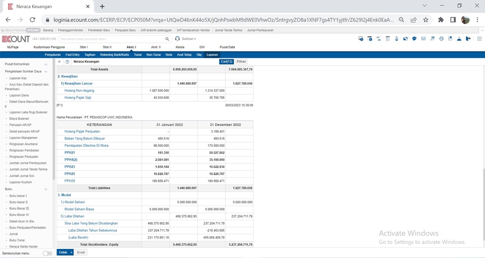 SETTING APLIKASI ECOUNT ERP SYSTEM (web based system)