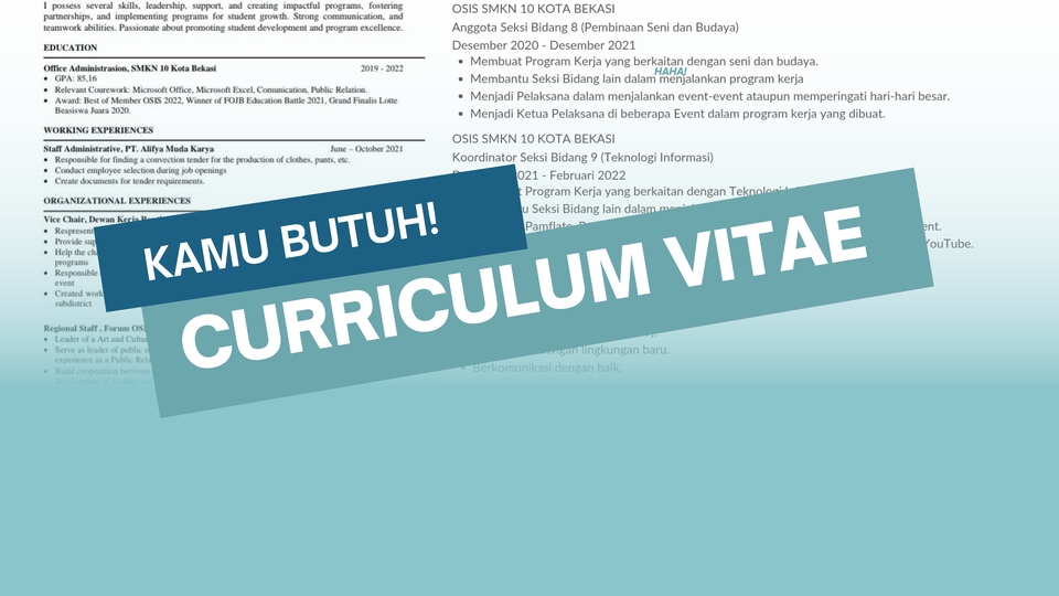 CV dan Surat Lamaran