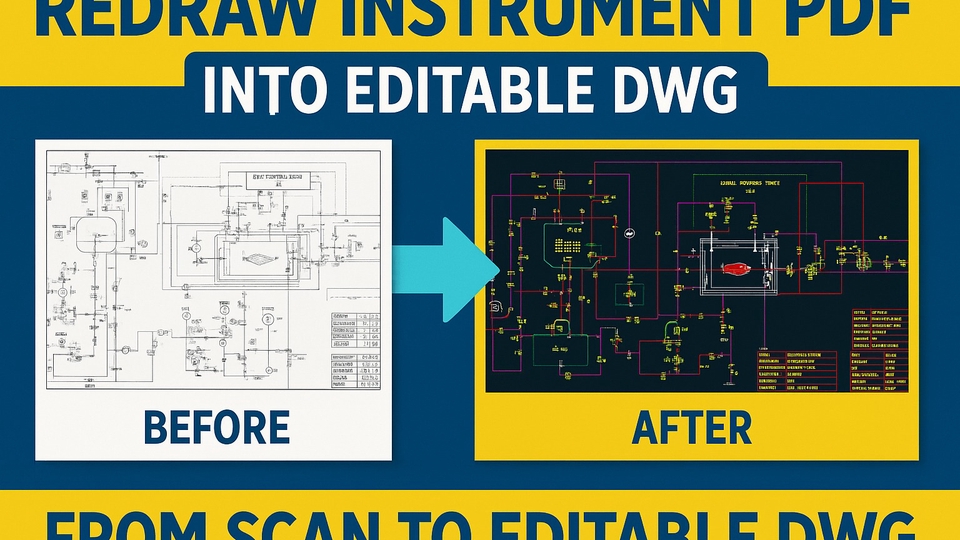 Gambar Ulang Drawing ke Format CAD Profesional