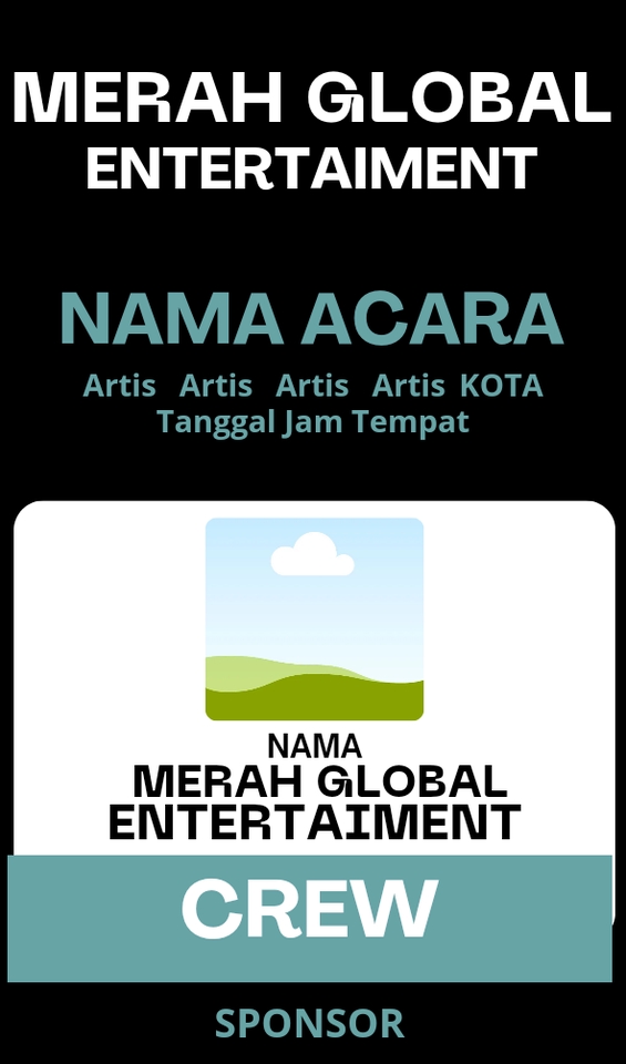 jasa design kartu ucapan dan nametag panitia acara