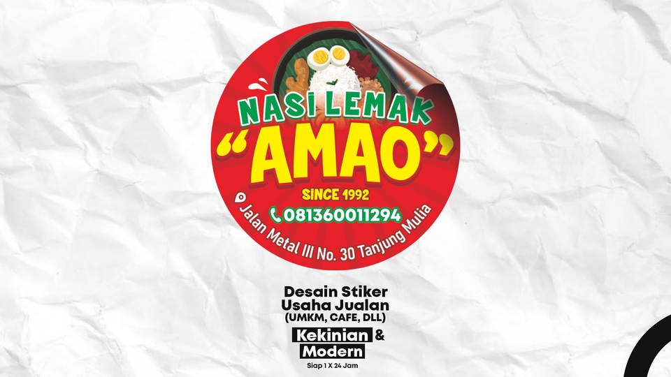 Desain Stiker Usaha Jualan (UMKM, CAFE, DLL)