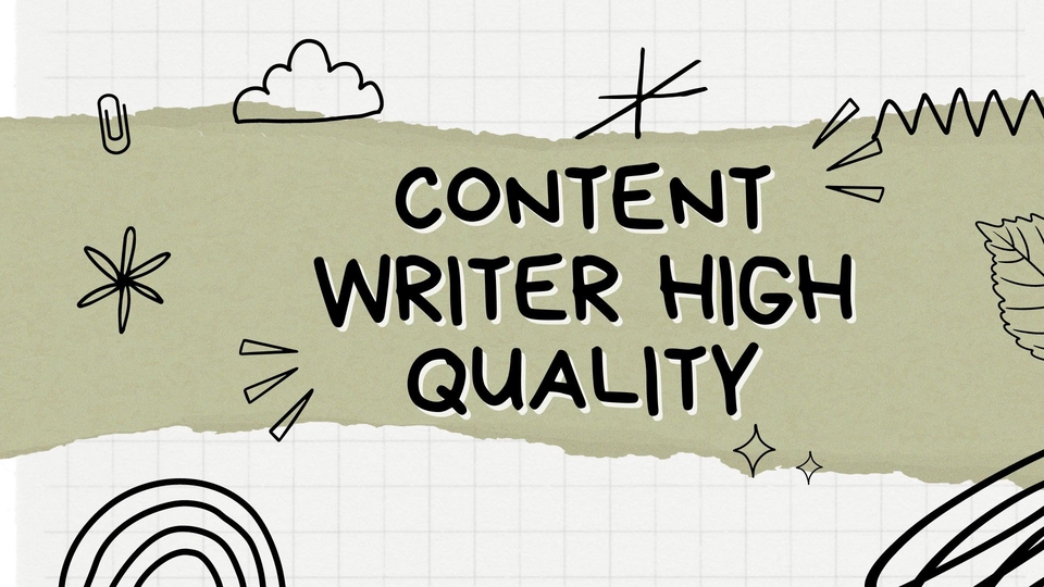 CONTENT WRITER HIGH QUALITY