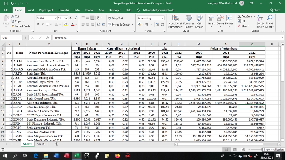 Menginput, mengolah, dan mengedit angka dan data di Microsoft excel