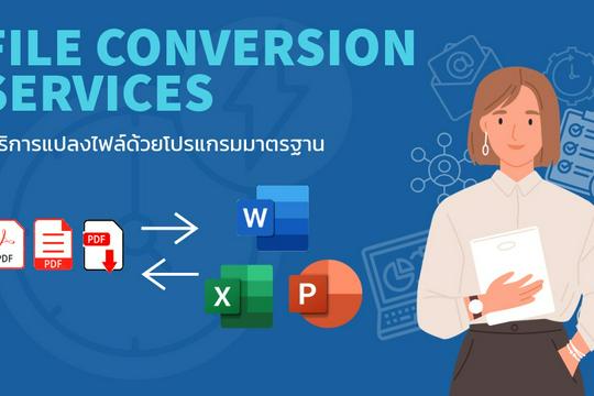 File Conversion Services บริการแก้ไขไฟล์ แปลงไฟล์ และอื่นๆ