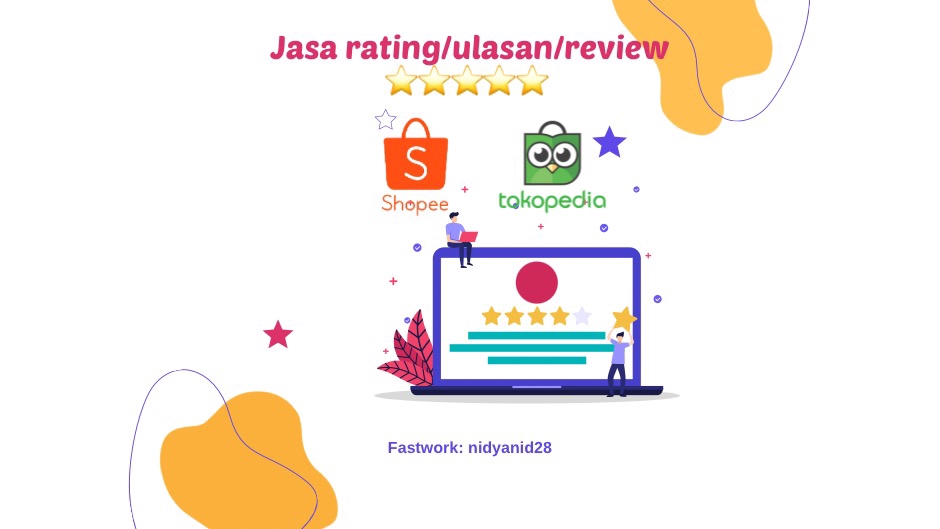 Jasa rating dan review Market place shopee dan tokopedia real account
