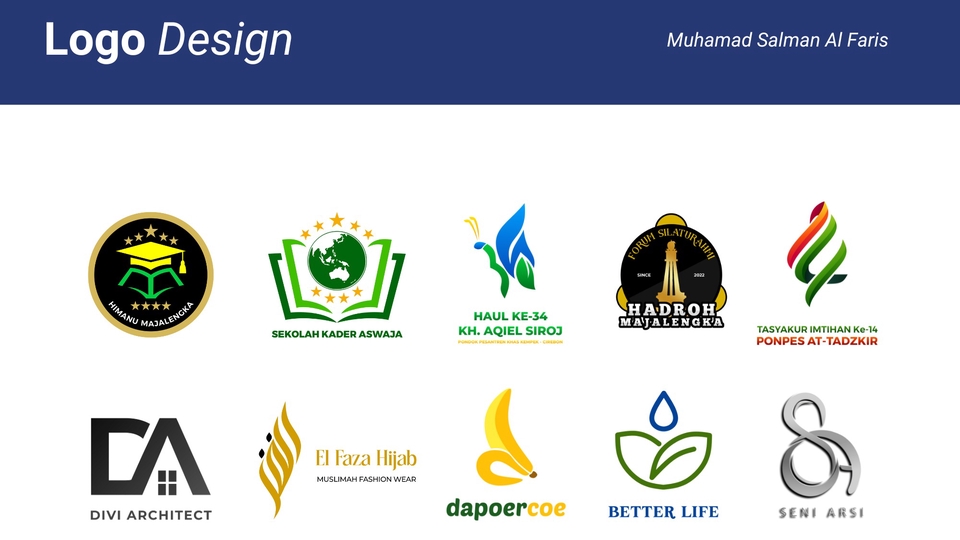 Desain Logo Bisnis UMKM/Perusahaan dengan gaya Modern dan Minimalis