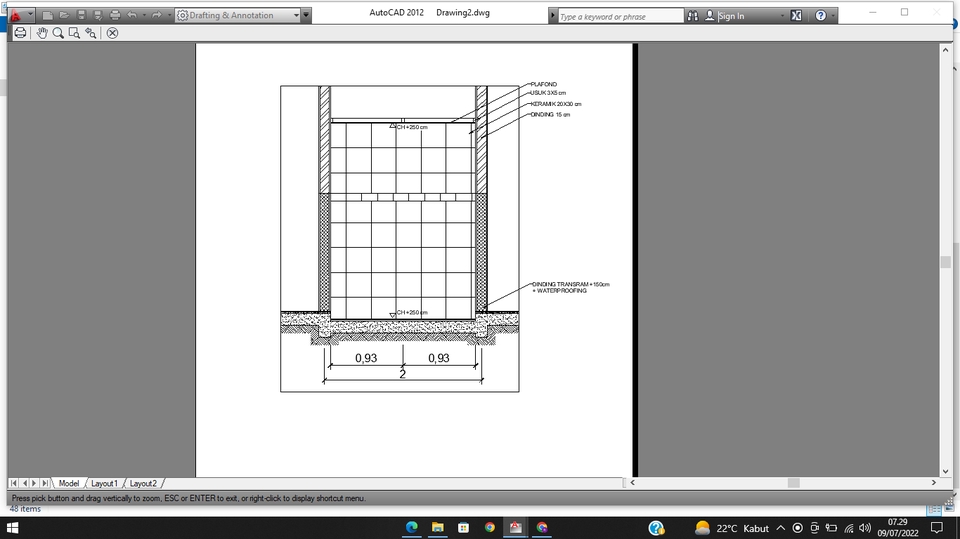 Autocad Drawing,desain rumah,izin IMB.