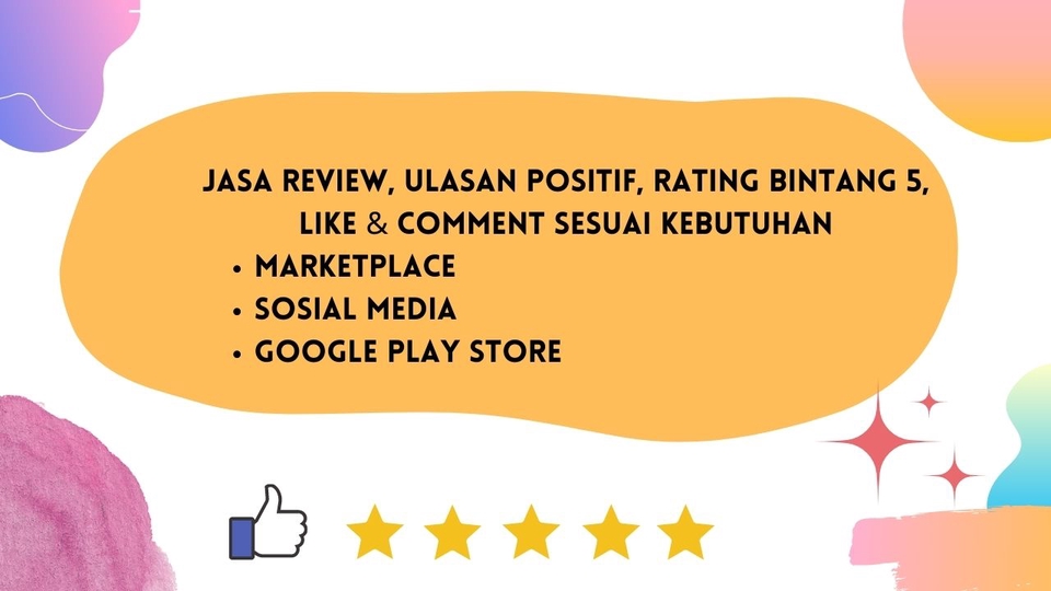 Jasa Rating dan Review Marketplace, Sosial Media, goole maps dan ...