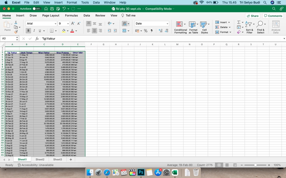 Jasa Pembuatan, Input, Edit Data di Microsoft Excel, 1 hari jadi!