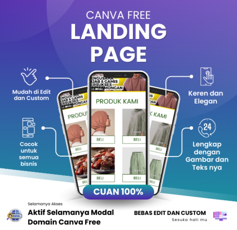 Paket Landing Page Web Canva