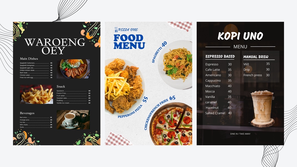 Jasa Desain Grafis Design Menu Resto Cafe Custom