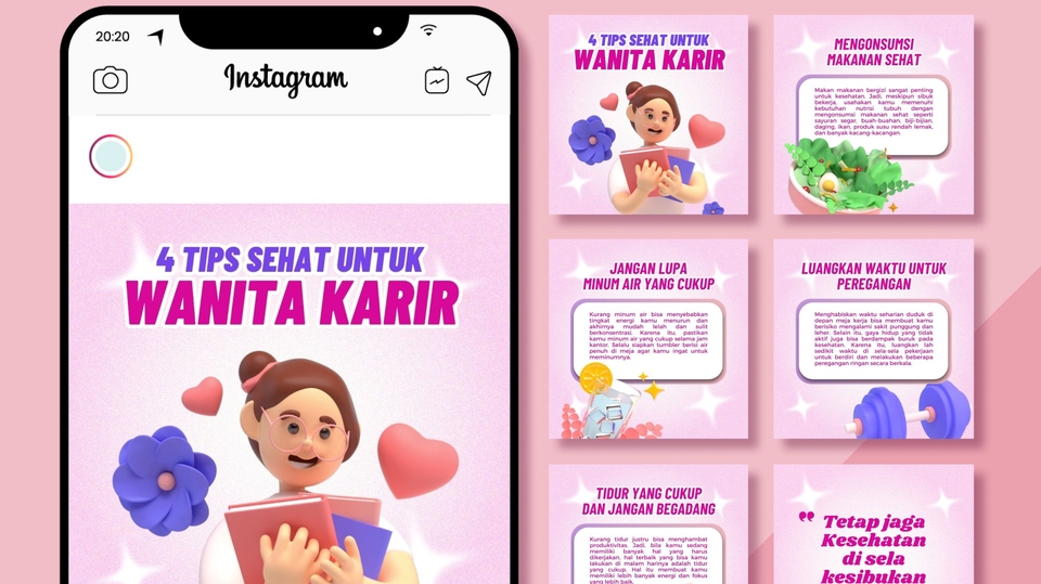 Custom Desain Feed, Postingan, IG Story, Carousel untuk Instagram ...