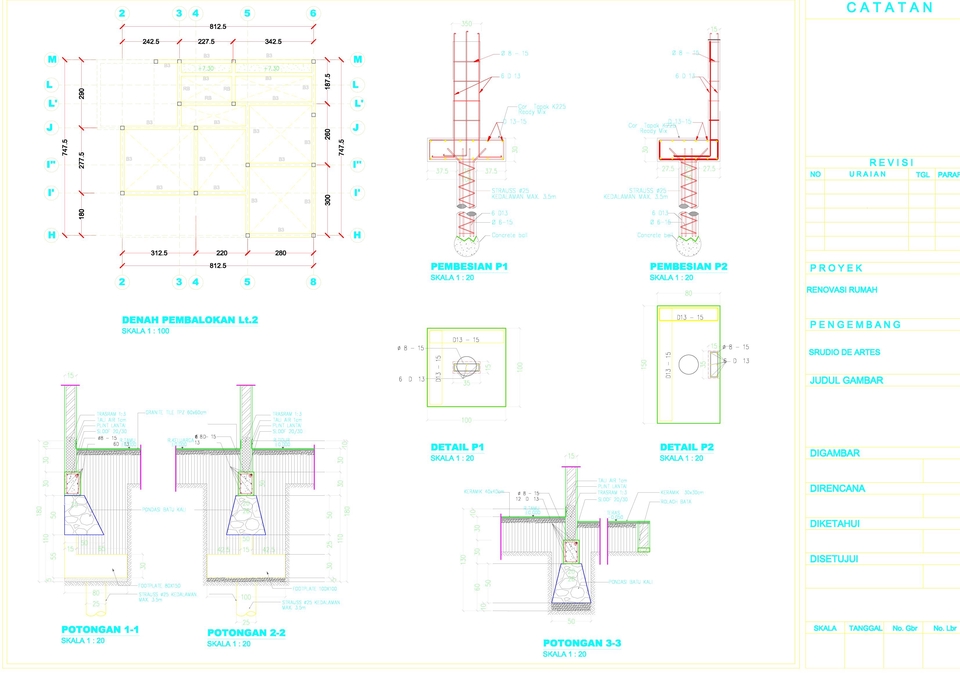 AutoCAD 2D-Shop Drawing-DED-As Built-IMB | 7000/m2 | Desain Rumah-Ruko ...