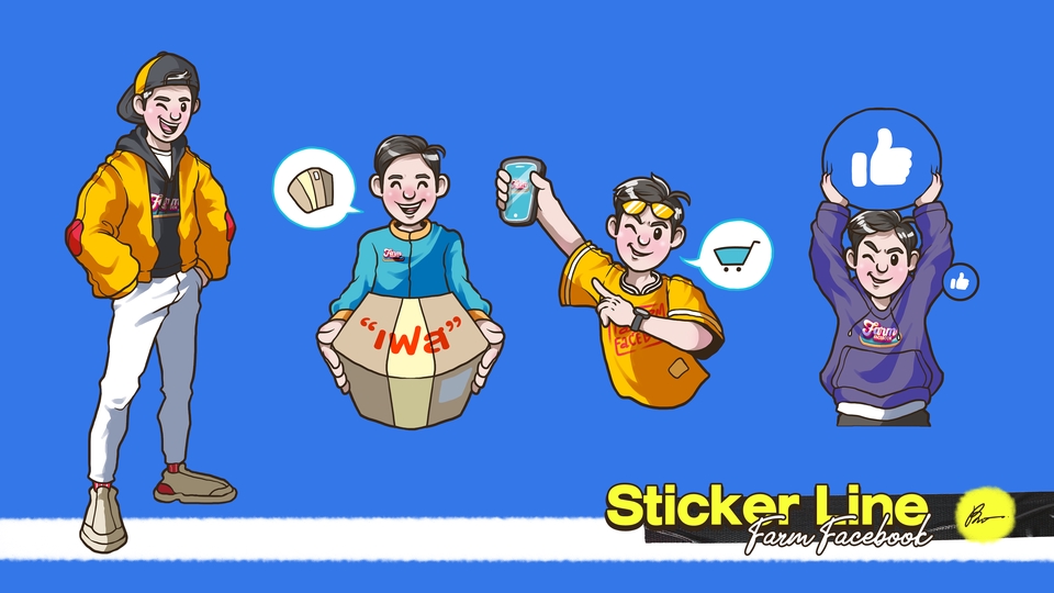 รับออกแบบสติ๊กเกอร์ไลน์ / Rich Menu ตามสไตล์ที่ต้องการ!