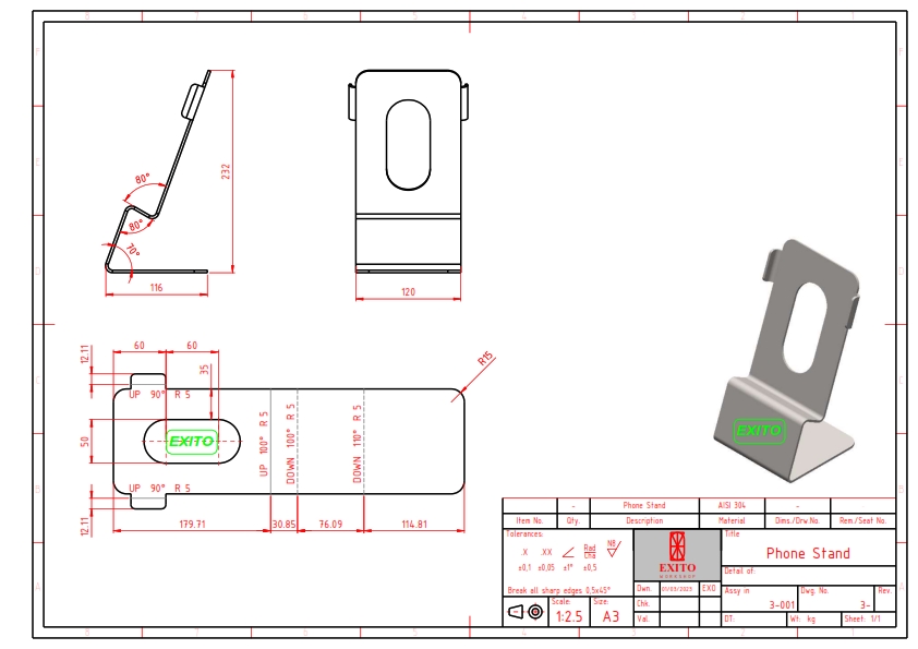 Profesional CAD Drawing | Gambar Kerja 2D | Convert 3D ke 2D ...