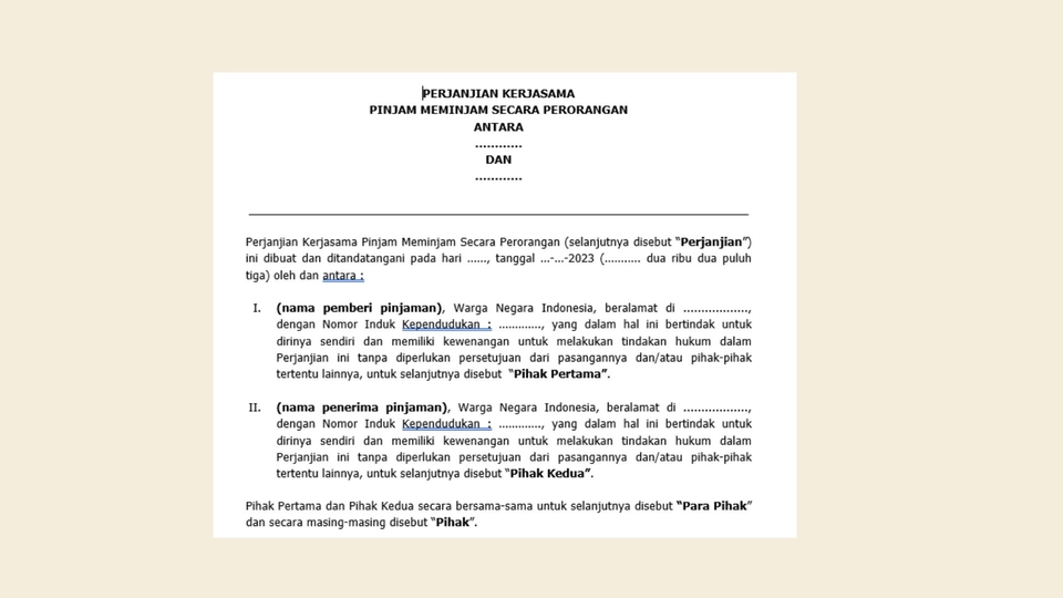 Pembuatan Draft dan Review Perjanjian Kerja Sama / Kontrak (Contract ...