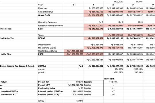 Pengerjaan Feasibility Study atau Studi Kelayakan, Financial Projection ...