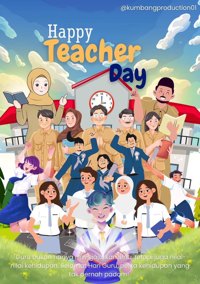 Desain poster dengan gaya minimal dan modern