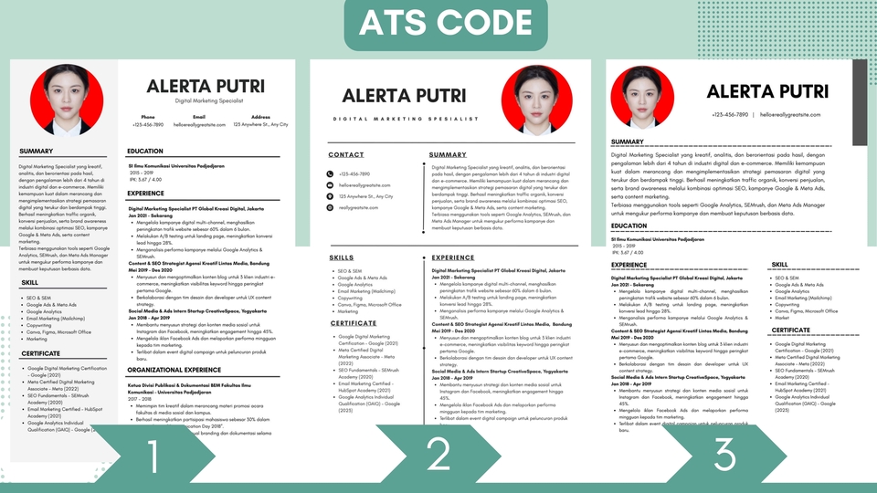 JASA PEMBUATAN CV/RESUME ATS & CREATIVE PROFESIONAL