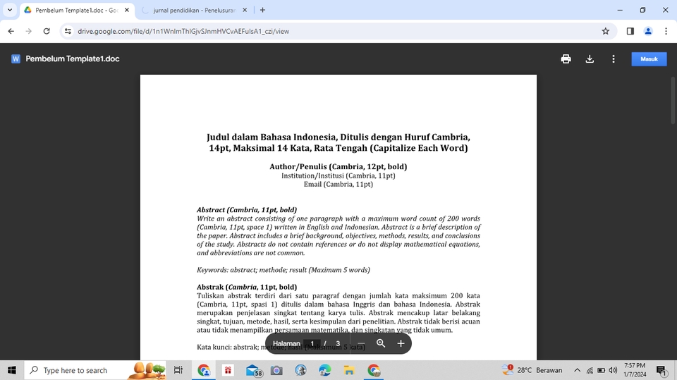 Jasa Memasukkan Artikel ke template publikasi jurnal.