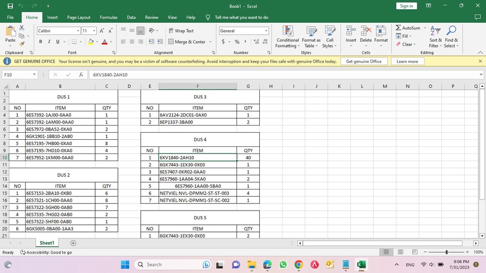 Jasa Entry Data Excel