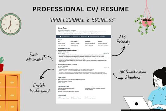 PROFESSIONAL RESUME & CV ATS FRIENDLY