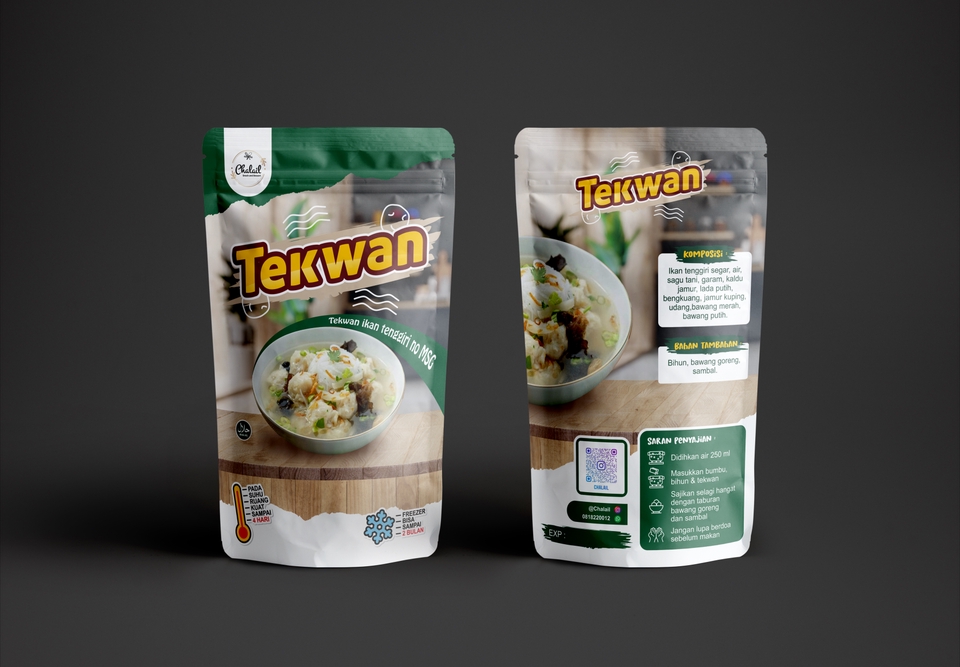 Desain Label/ Stiker Makanan Kekinian