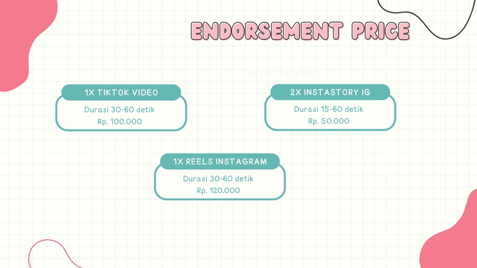 ENDORSEMENT INSTAGRAM & TIKTOK