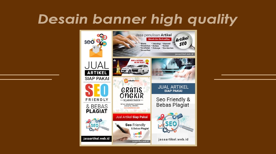Desain banner online 1 hari jadi