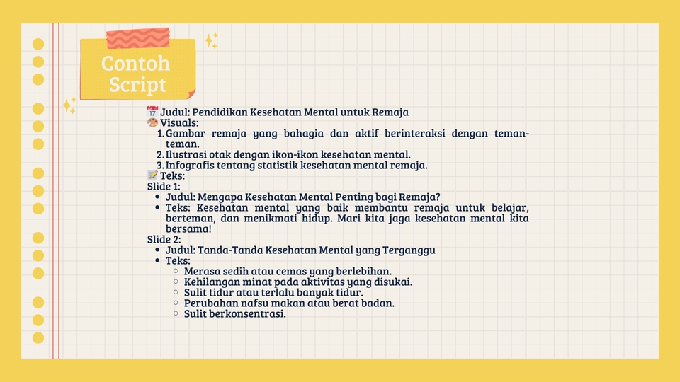 Scripting konten media sosial edukasi berbagai bidang