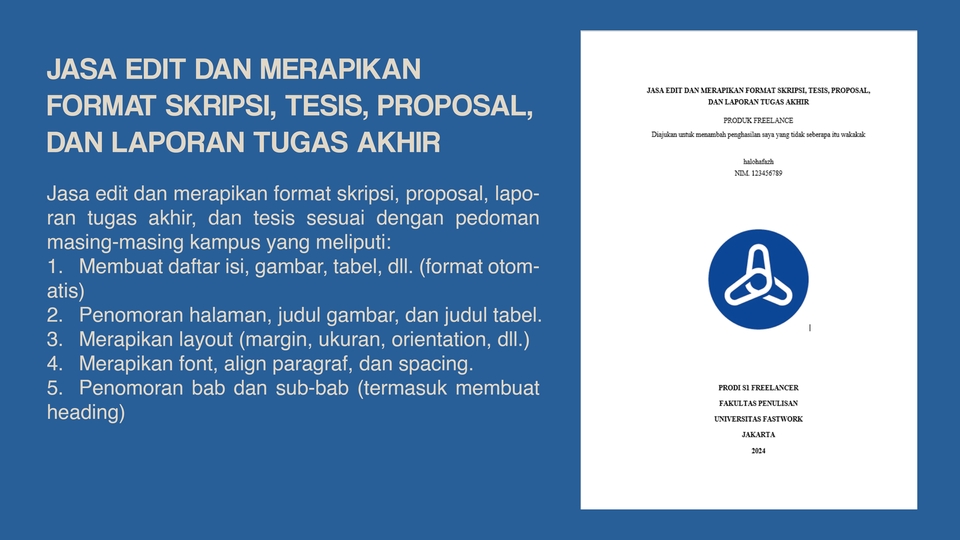 Jasa Edit dan Merapikan Format Skripsi, Tesis, Proposal, dan Laporan ...
