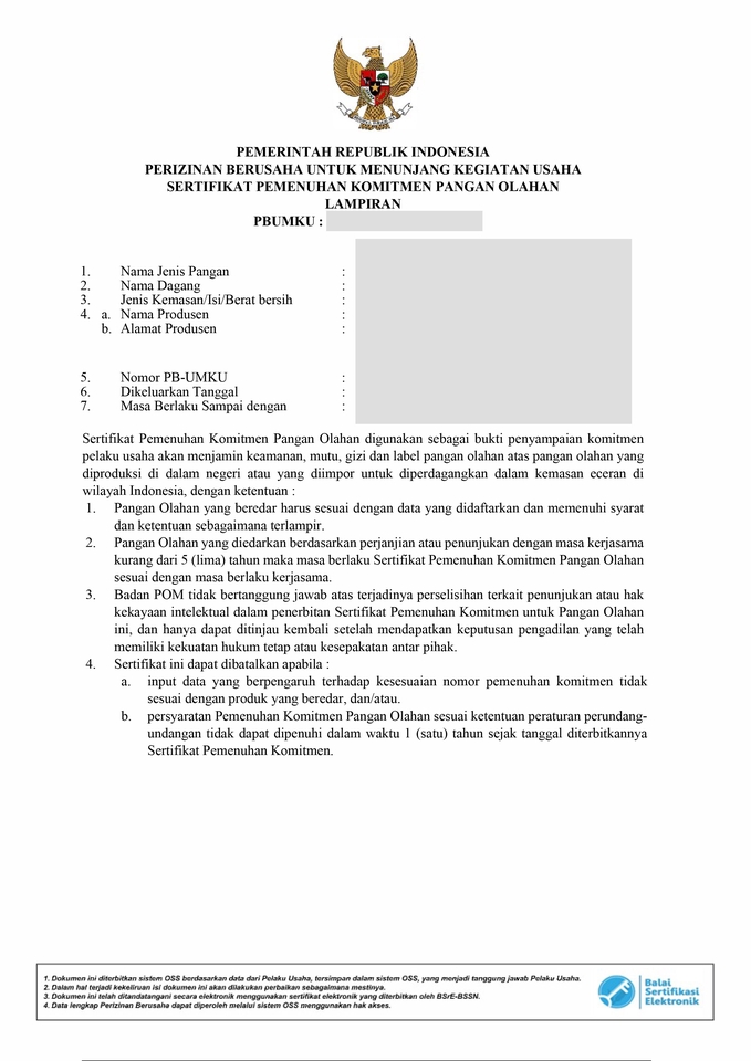 Konsultasi Perizinan Pangan (CPPOB, Izin Edar BPOM, PSAT Kementan ...