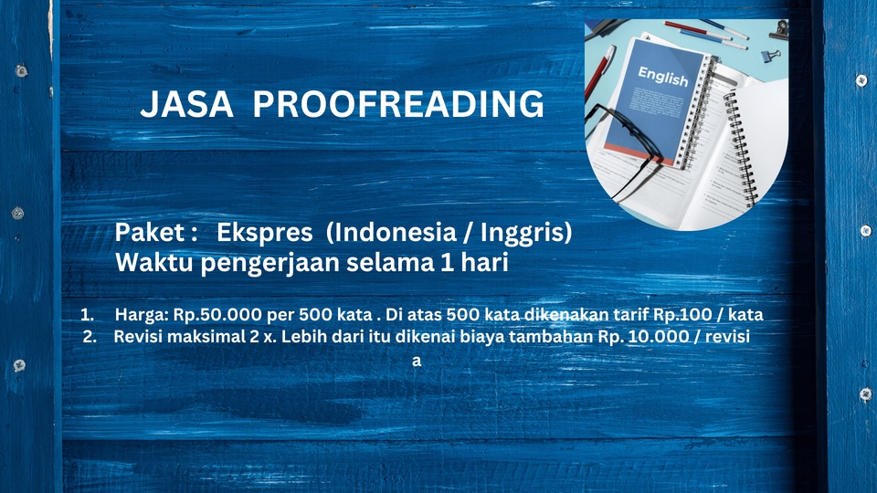 JASA PROOFREADING INGGRIS / INDONESIA