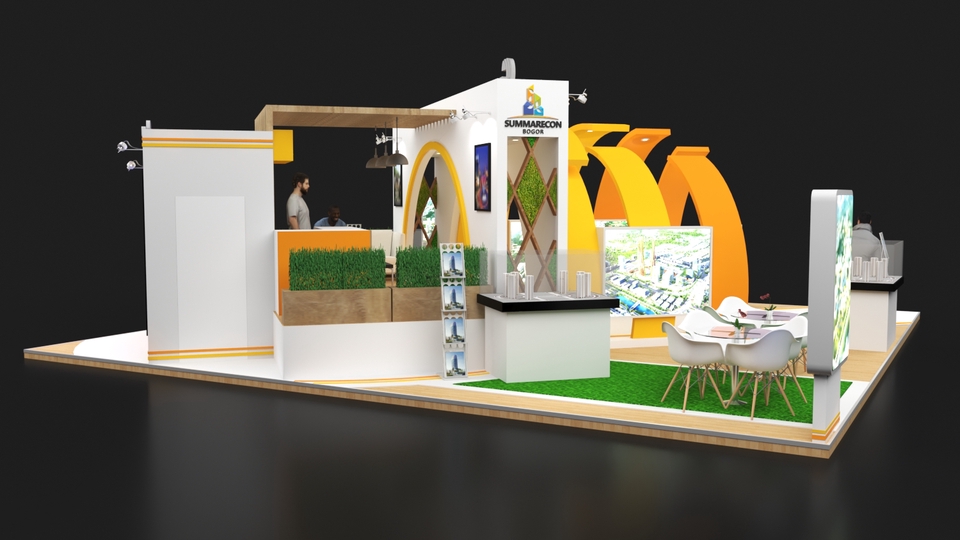 Desain 3D booth untuk event atau pameran