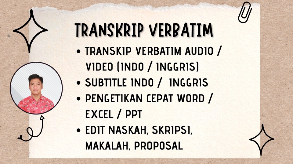 TRANSKIP VERBATIM AUDIO/VIDEO