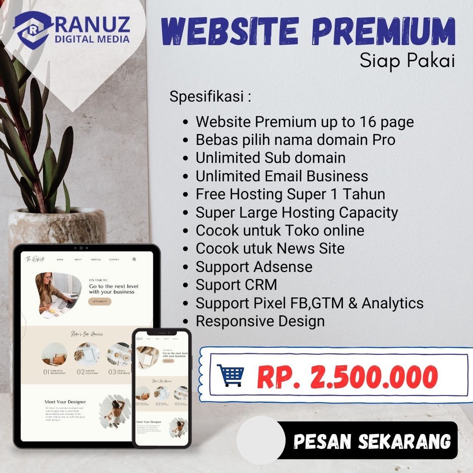 Pembuatan Website,Landing page,Toko online terima jadi